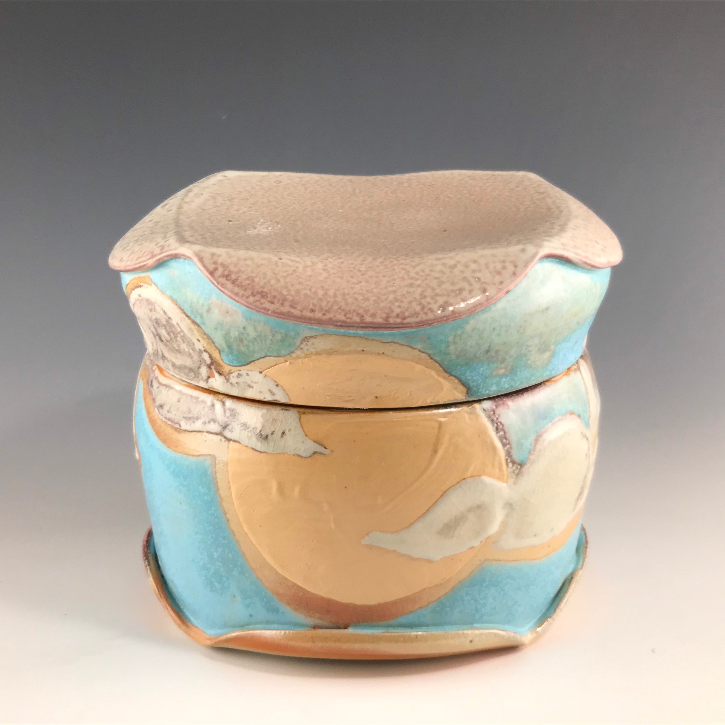 Blue Sky Box Blue Sky Box Pottery Box Pottery Jar Blue - Etsy