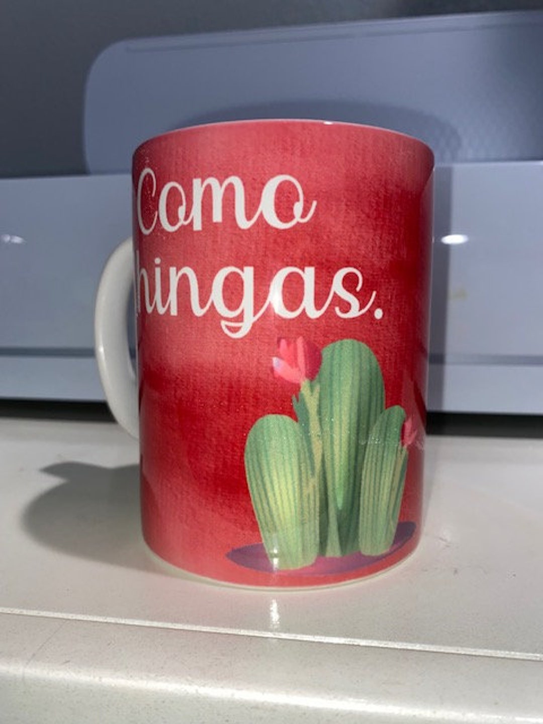 Sublimation Coffee Mugs, Como Chingas, Pink, - Etsy