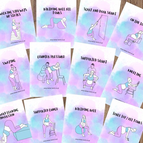 Birth Position Cue Cards digital Download - Etsy