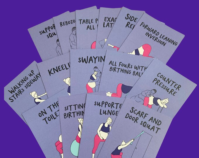 Set of 15 Birth Position Cards for Labour and Birth - Etsy