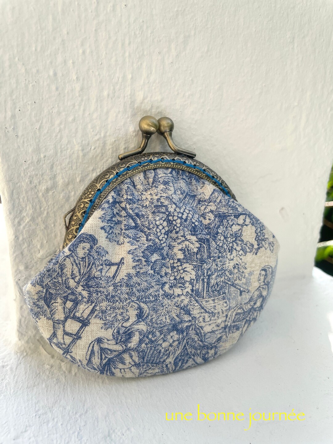Toile De Jouy Vintage Frame Coin Purse//shabby Cottage Style - Etsy