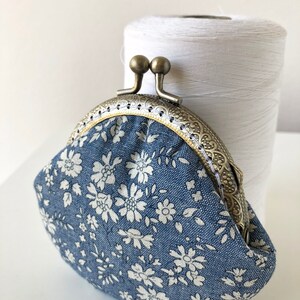 Liberty of London Capel Denim Blue Hand Stitched Vintage Metal Frame ...