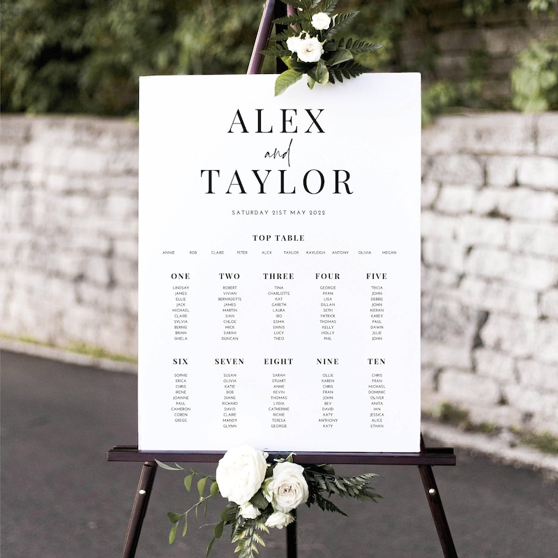 Wedding Table Plan - Etsy UK
