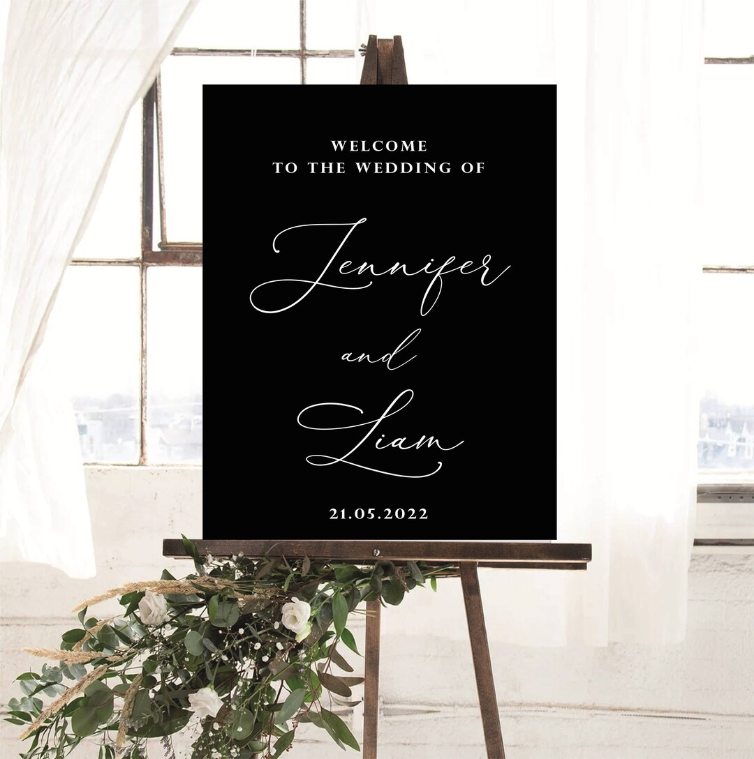 Jennifer Personalised Wedding Welcome Sign, Available Digitally or ...
