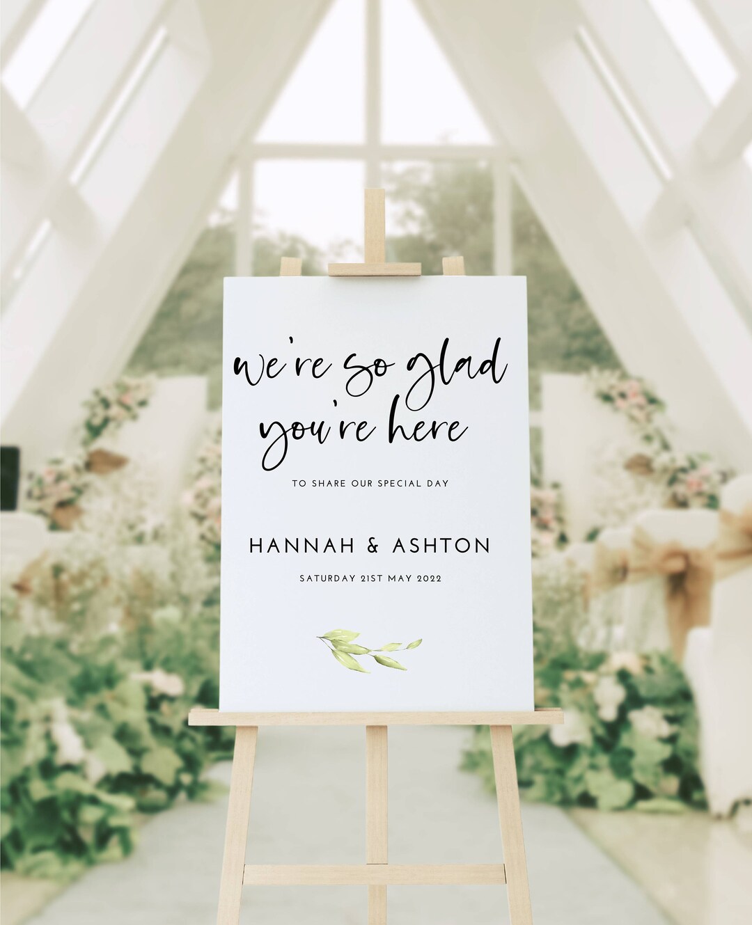 Hannah Personalised Wedding Welcome Sign, Available Digitally or ...
