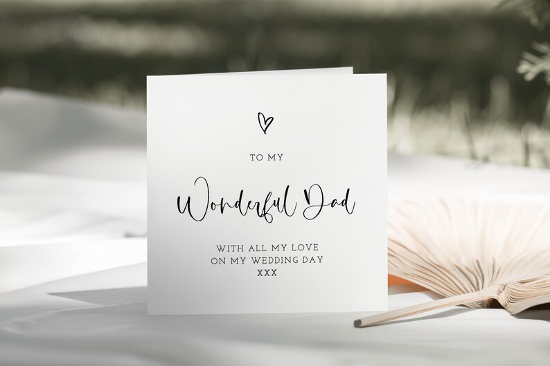 To My Wonderful Dad on My Wedding Day Card - Etsy UK