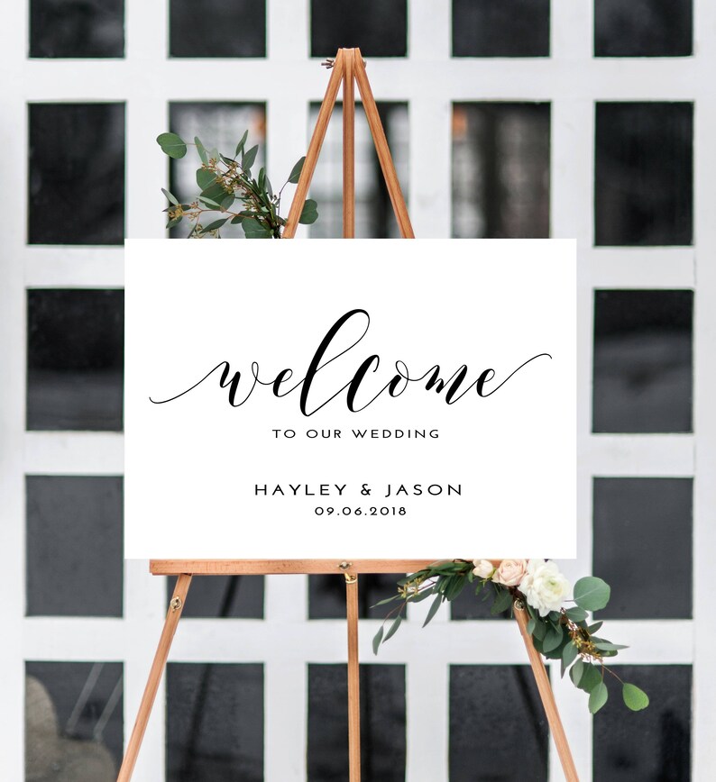 Printed 'hayley' Welcome Sign Digitally Printed on Sturdy Board - A1 ...