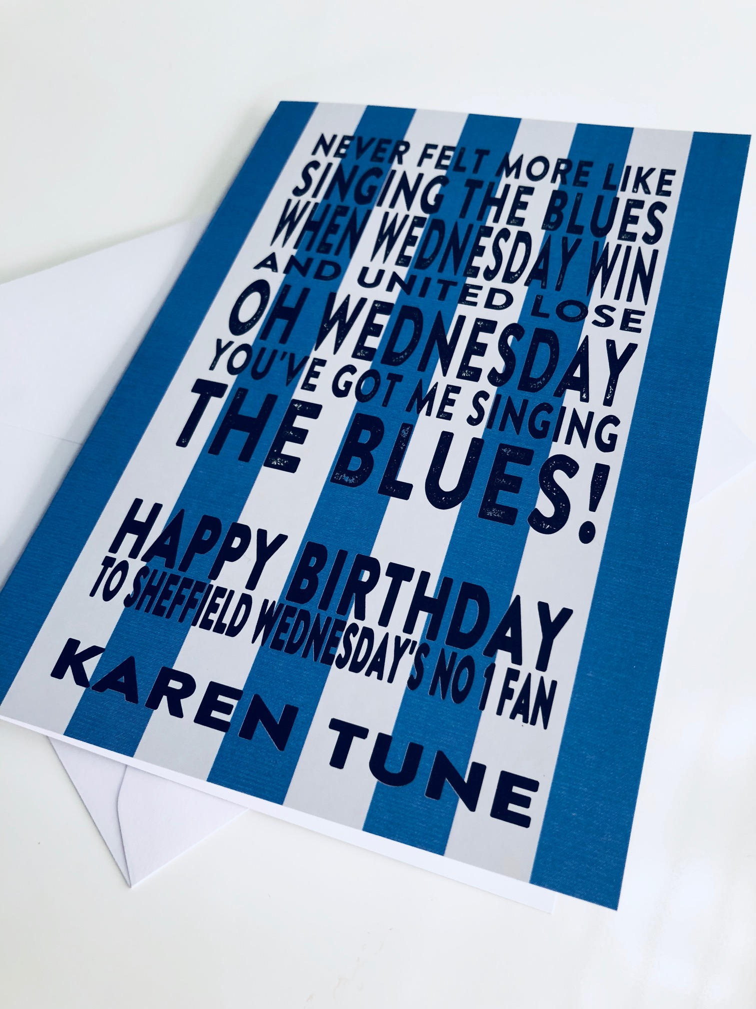 Personalised Sheffield Wednesday Owls Anthem Birthday Card for | Etsy UK