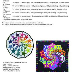 Starry Swirl Quilt Pattern - Etsy