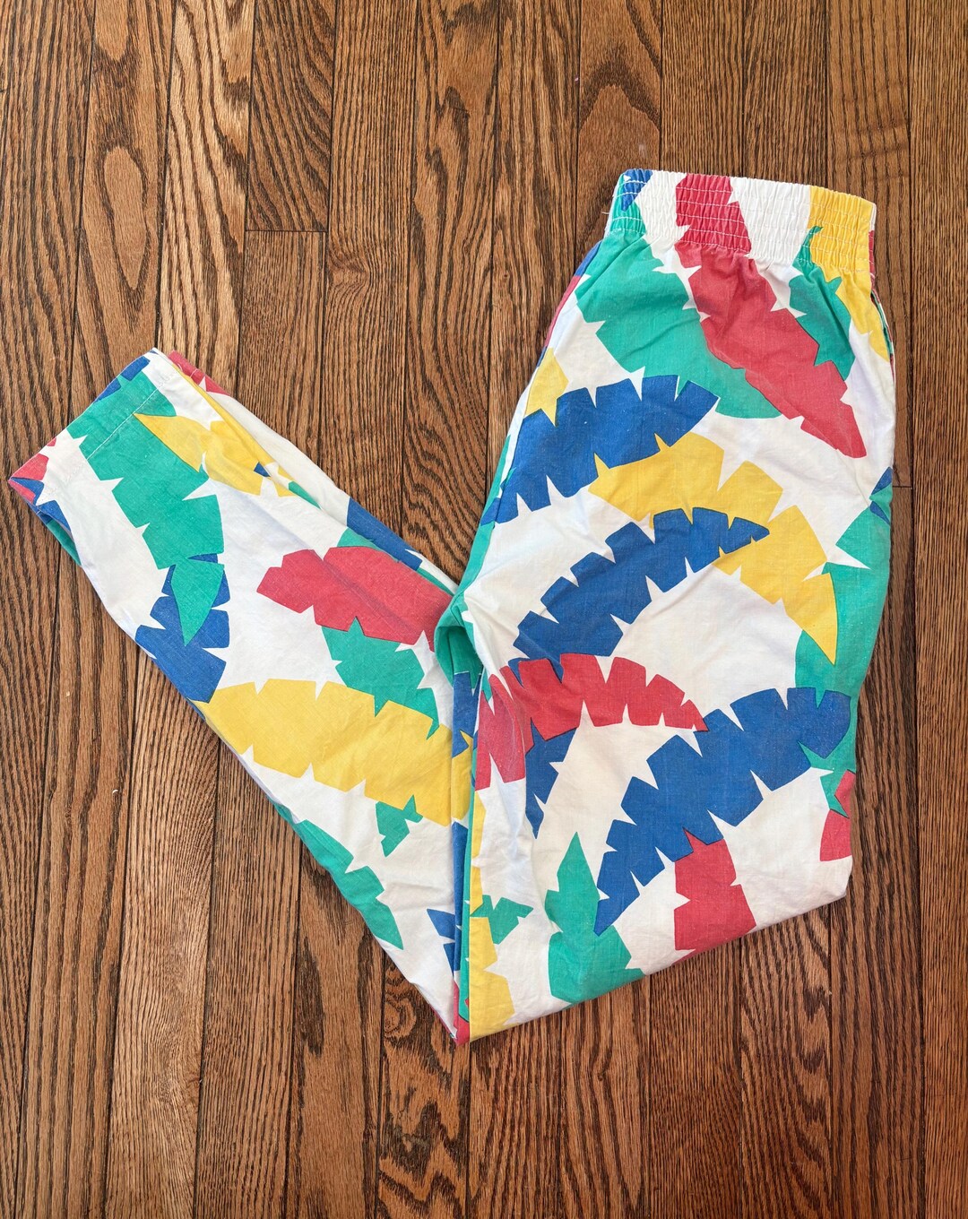 90s Pants, Abstract Colorful Art Wear - Etsy