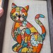 Vintage Nursery Wall Hanging, Crewel Cat and Bear Needlework - Etsy