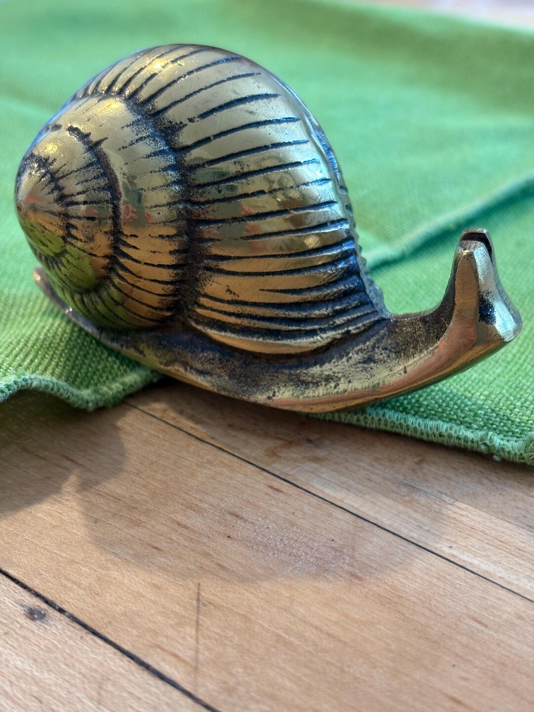 Vintage Brass Snail Figurine, '60s Decor, Shelf Knickknack - Etsy