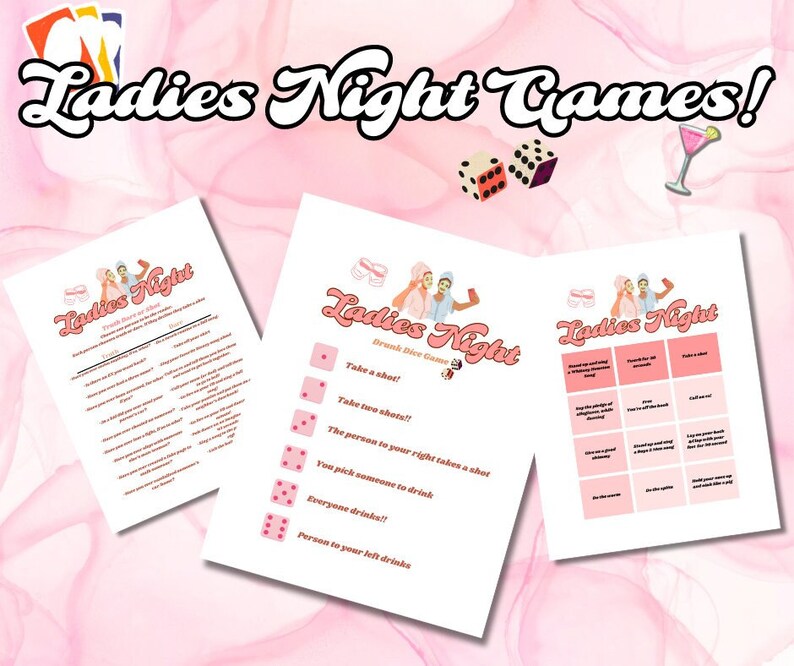 Ladies Night Game Night Printable Games - Etsy