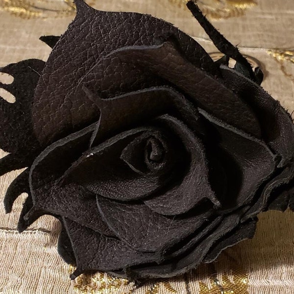 Leather Rose - Etsy