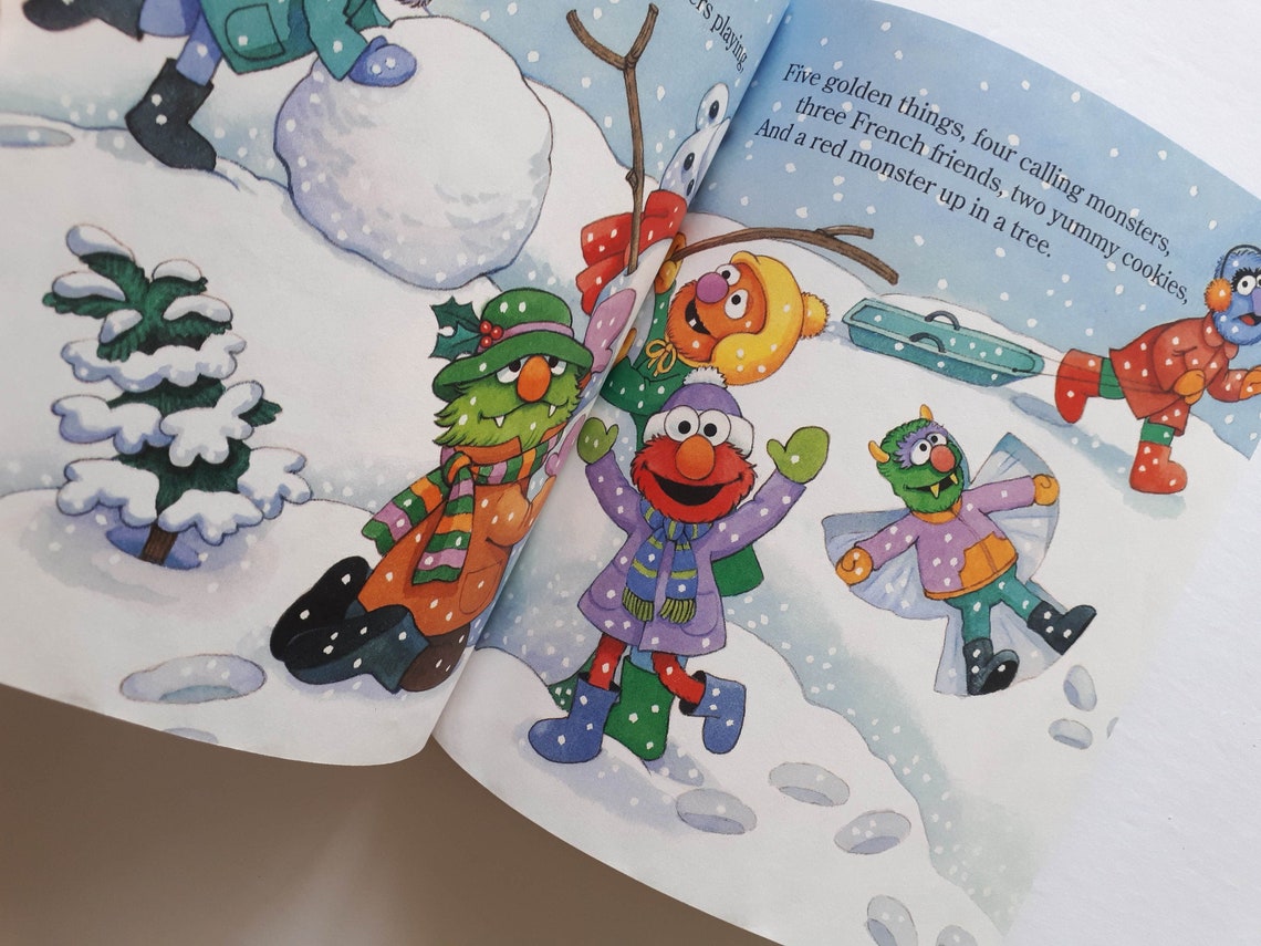 Elmo's 12 Days of Christmas CTW Sesame Street a vintage | Etsy