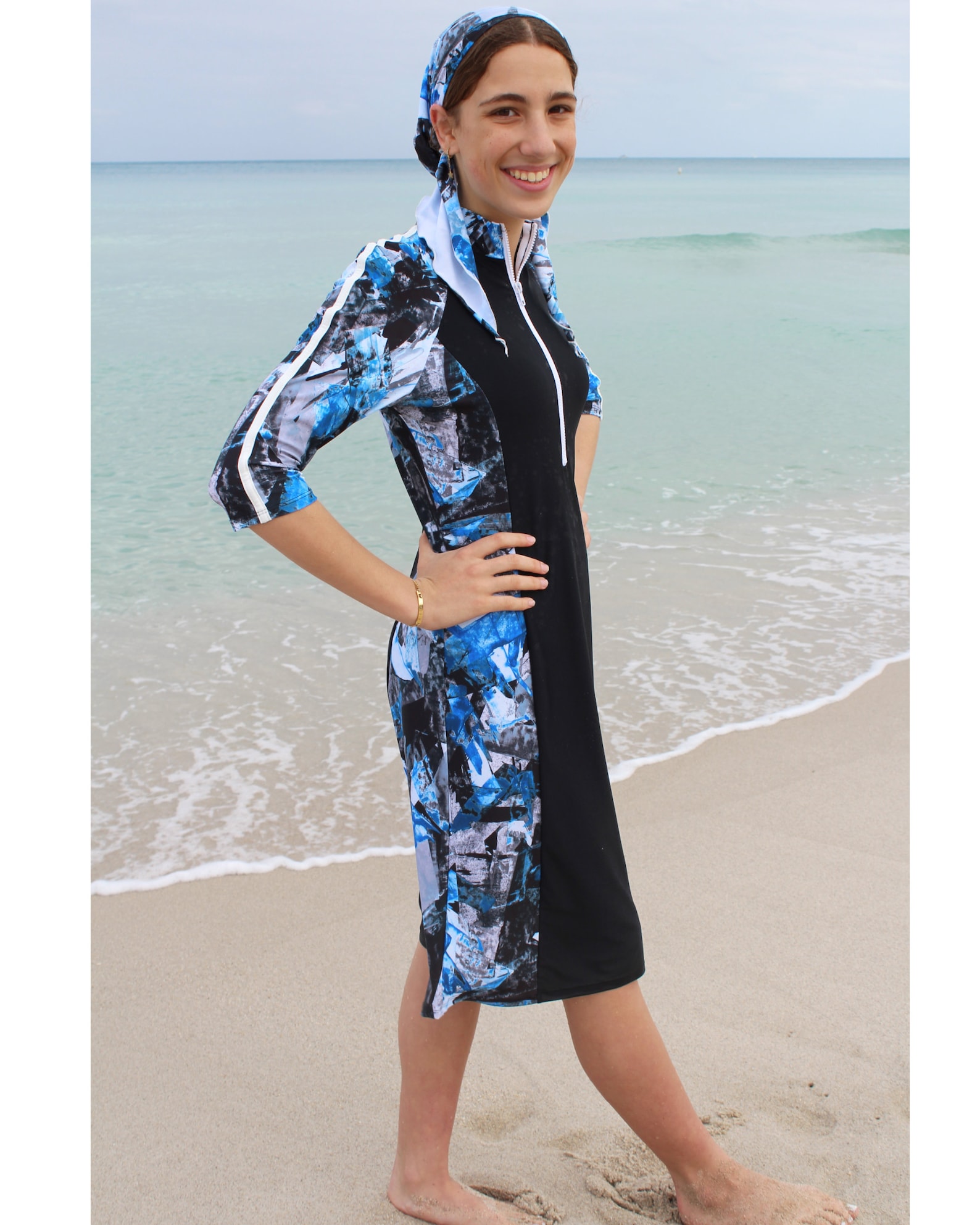 Aqua Modesta Modest Swim Dress Style 2633 - Etsy