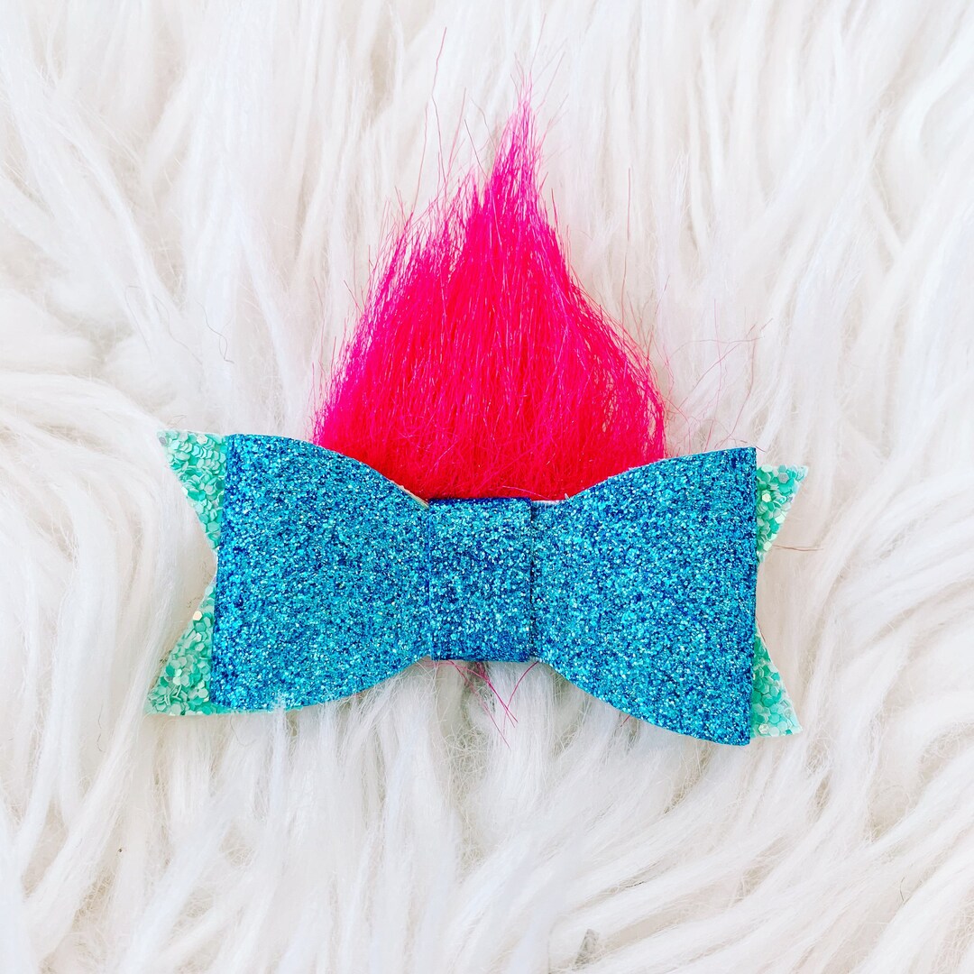 Girl's Poppy Bow | Hair Bow | Clip | Princess Poppy - Etsy