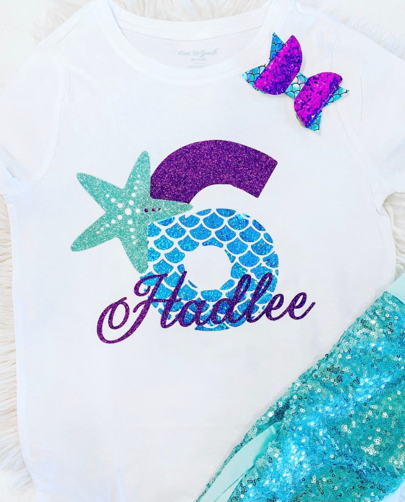 Girls Mermaid Shirt Birthday Shirt Birthday Outfit - Etsy