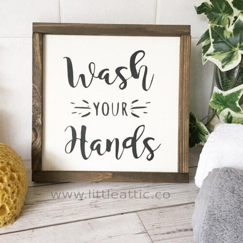 Bathroom Sign Farmhouse Restroom Sign Bathroom Wall Decor - Etsy UK