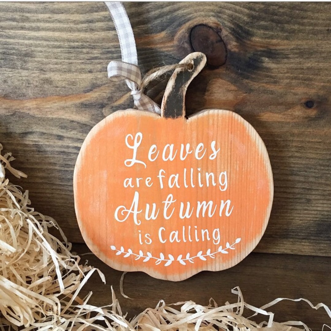 Rustic Wood Pumpkin Sign, Handmade Fall Decor - Etsy