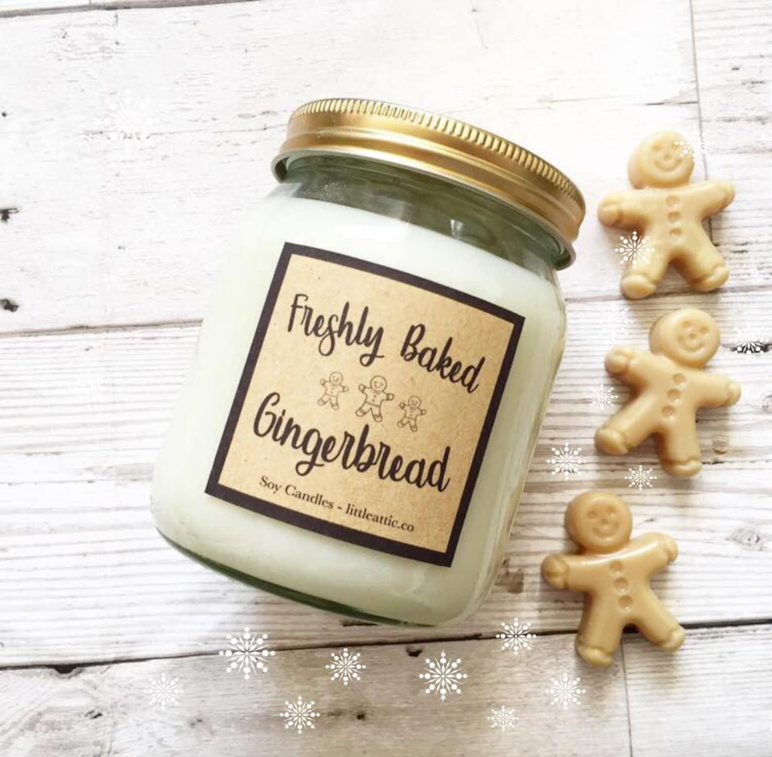 Gingerbread Candle Christmas Scented Candle Soy Wax Candles | Etsy