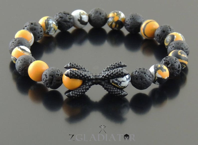Dragon Hawk Claw Bracelet, Mens Bracelet, Womens Jewerly, Beaded ...