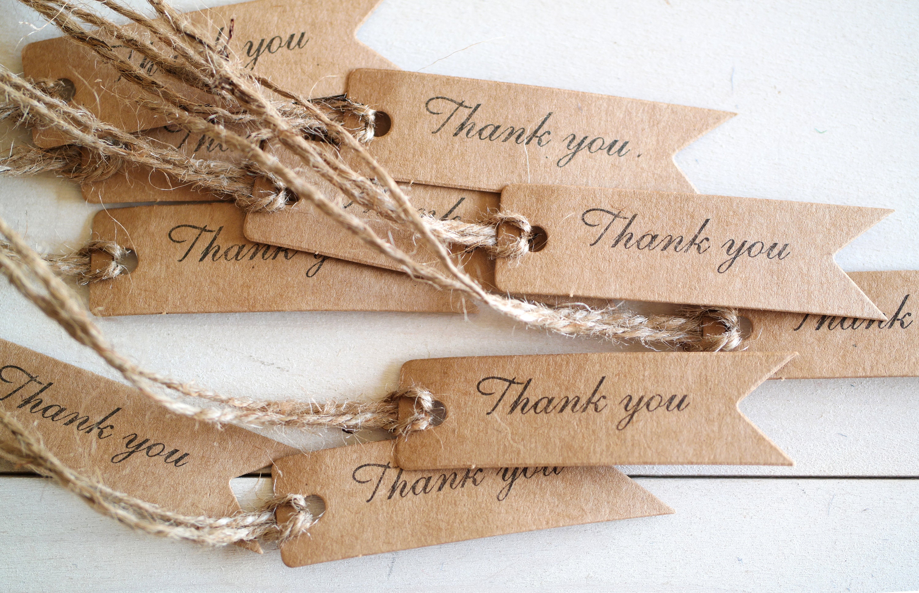 Thank You Tags Pennant Flag Tags Gift Paper Label | Etsy