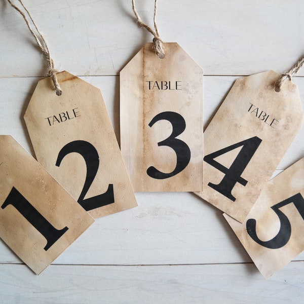 Burlap Table Numbers - Etsy