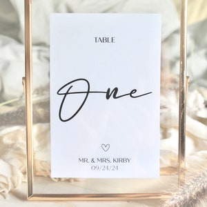 Gold Frame Table Numbers, Wedding Signs, Wedding Seating Chart, Gold ...