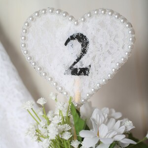 Wedding Seating Plan Heart Table Numbers, Wedding Centerpiece Number ...