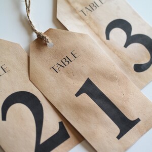 Table Number Tags, Rustic Wedding Reception Table Decor - Etsy UK
