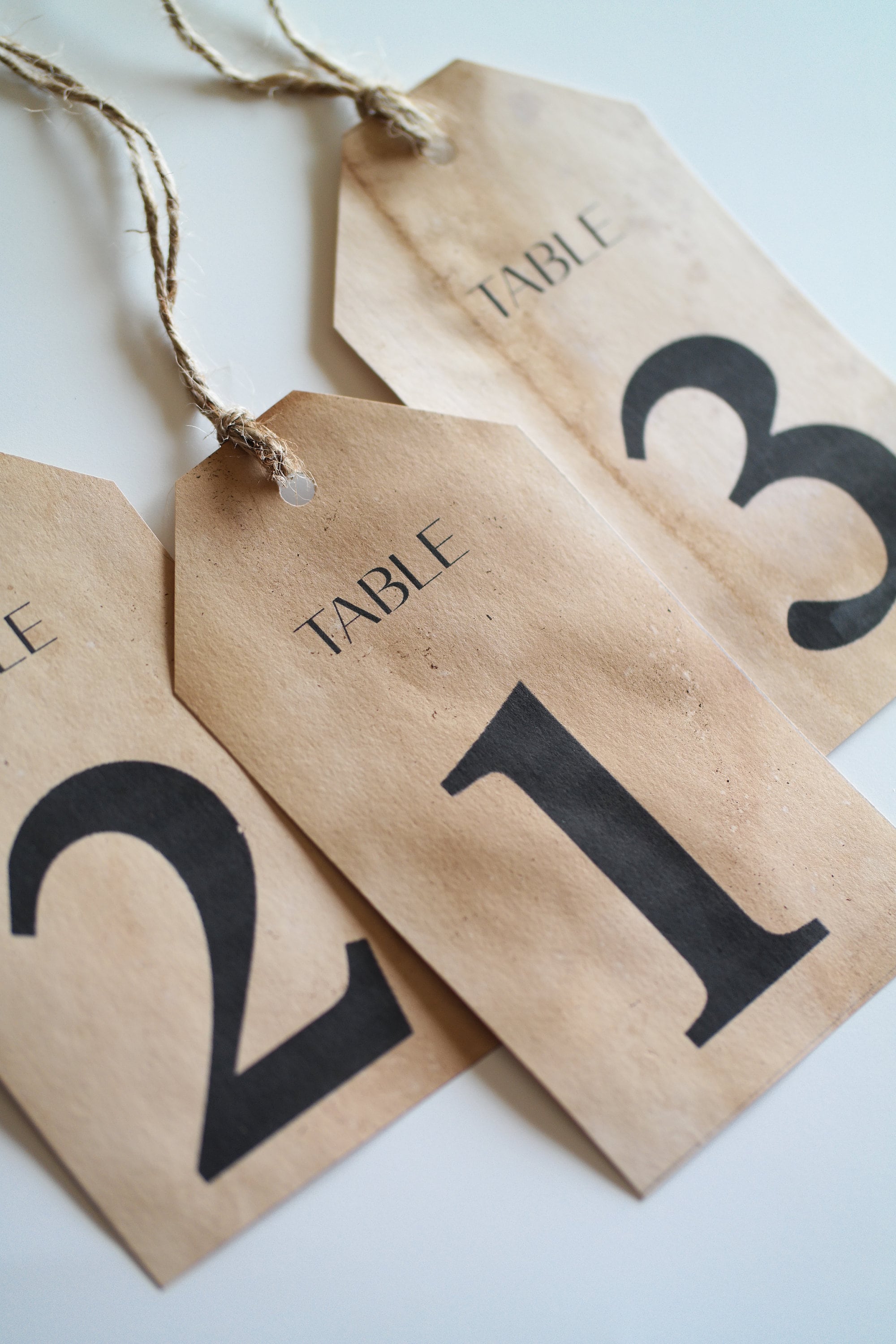Table Number Tags Rustic Wedding Reception Table Decor - Etsy UK