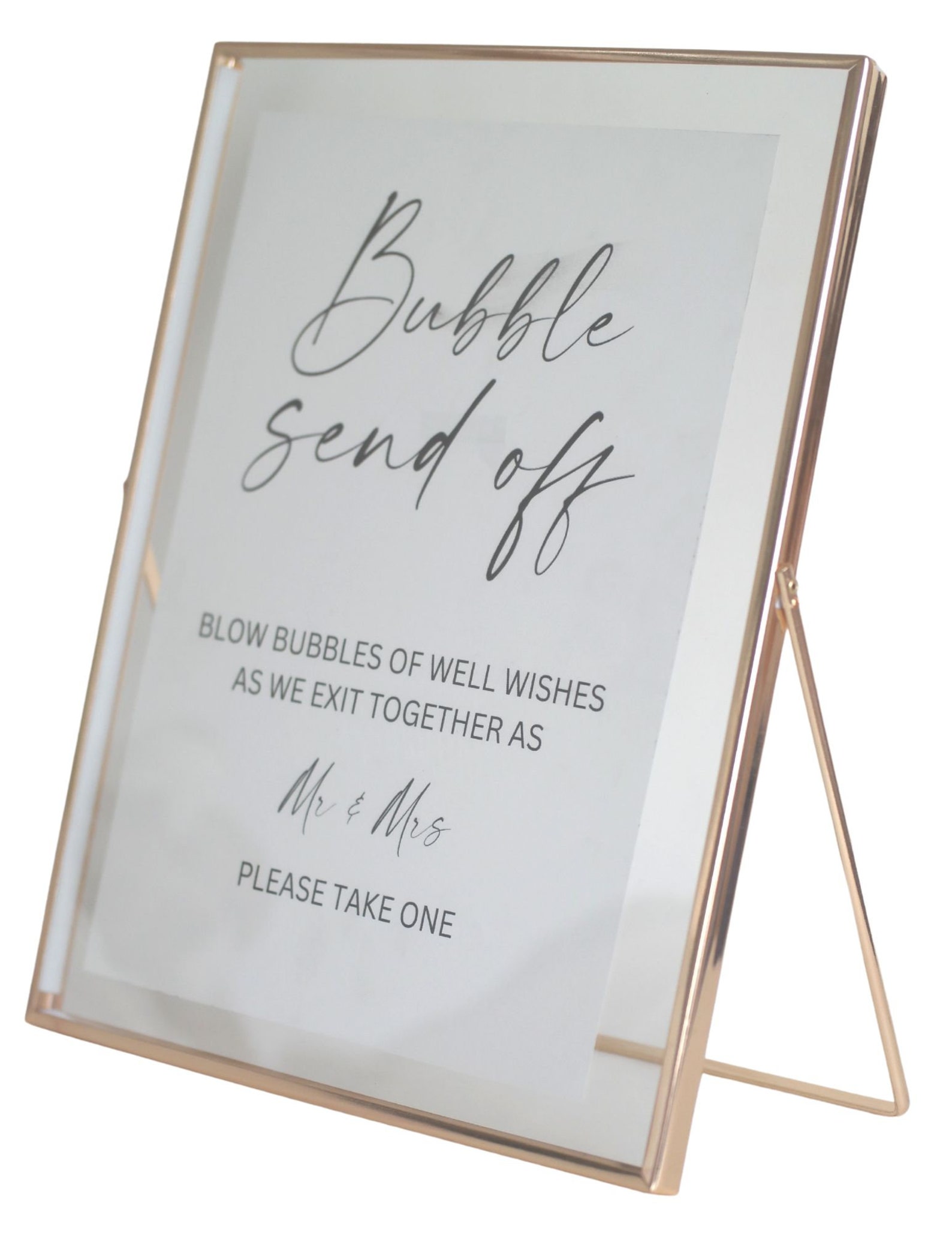 Wedding Send off Bubble Sign, Wedding Ceremony Bubble Wands Sign ...