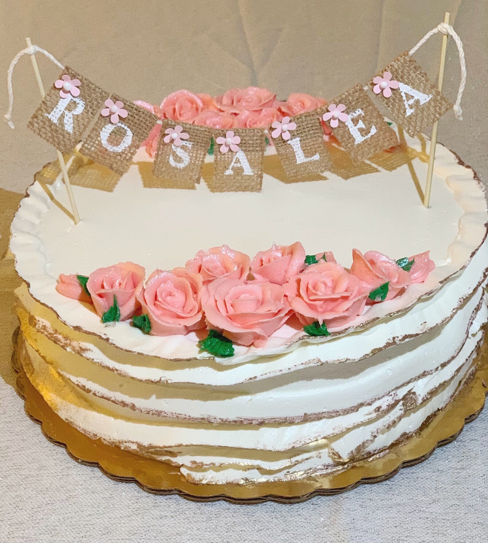 Customized Birthday Mini Cake Topper Mini Burlap Cake | Etsy