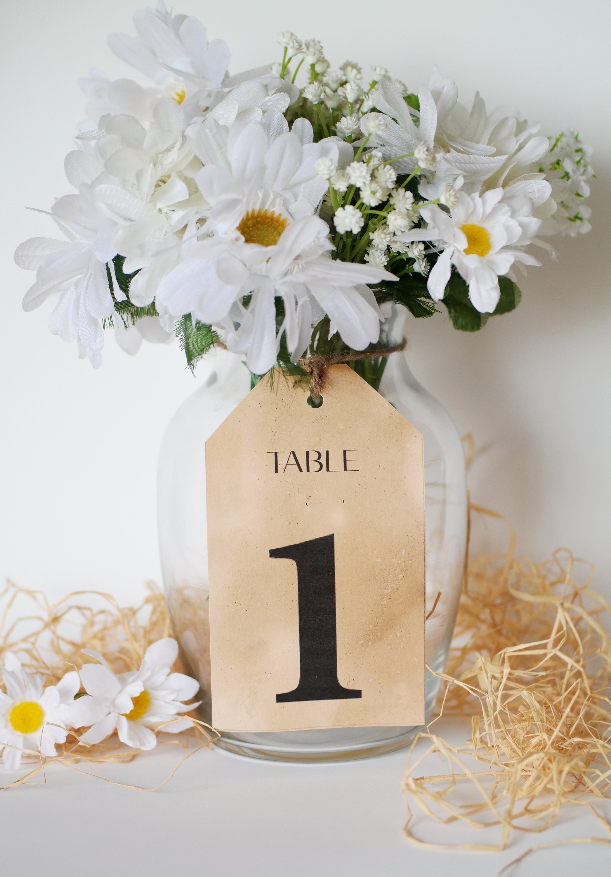 Table Number Tags Rustic Wedding Reception Table Decor | Etsy