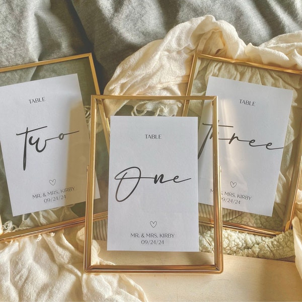 Framed Table Numbers - Etsy