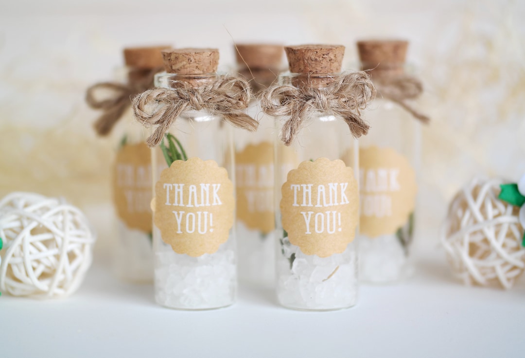 Beach Wedding Favors – Mini Sea Salt & Rosemary Bottles – Destination ...