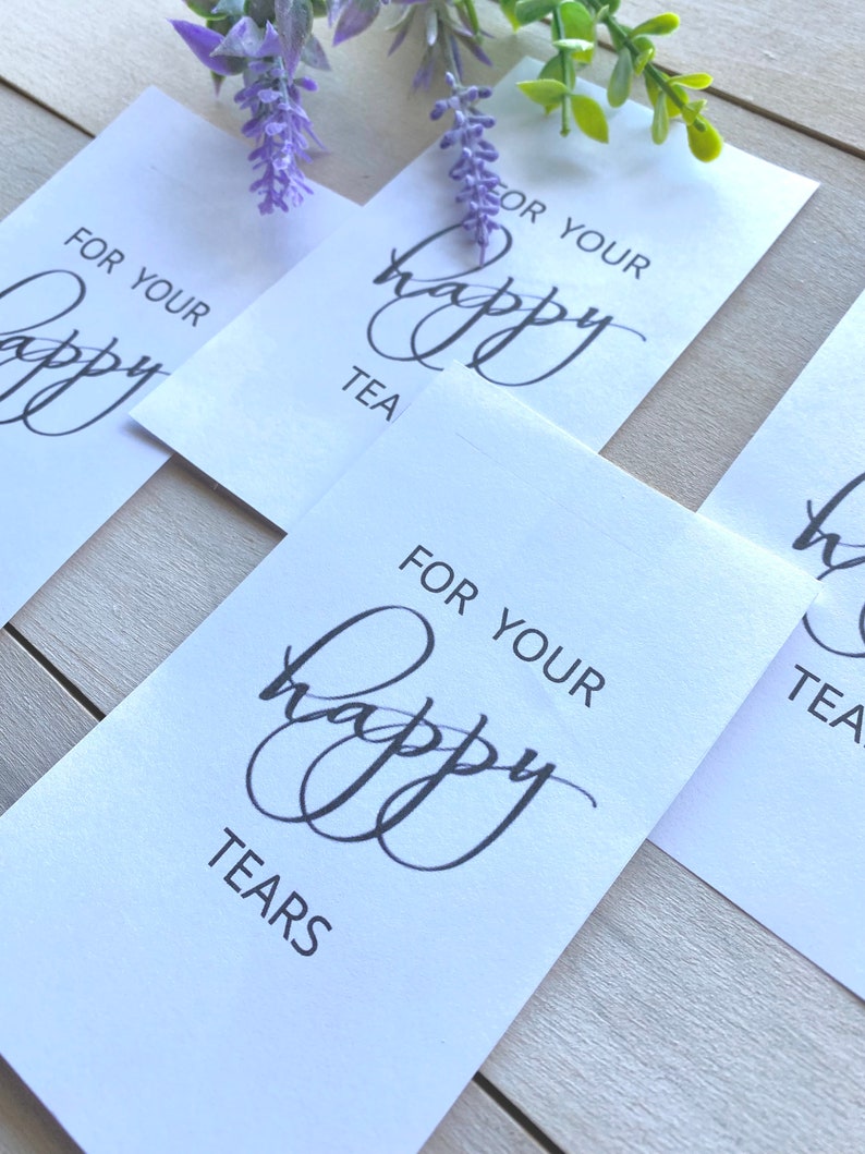 For Your Happy Tears Wedding Tissues Tears of Joy Tissue - Etsy