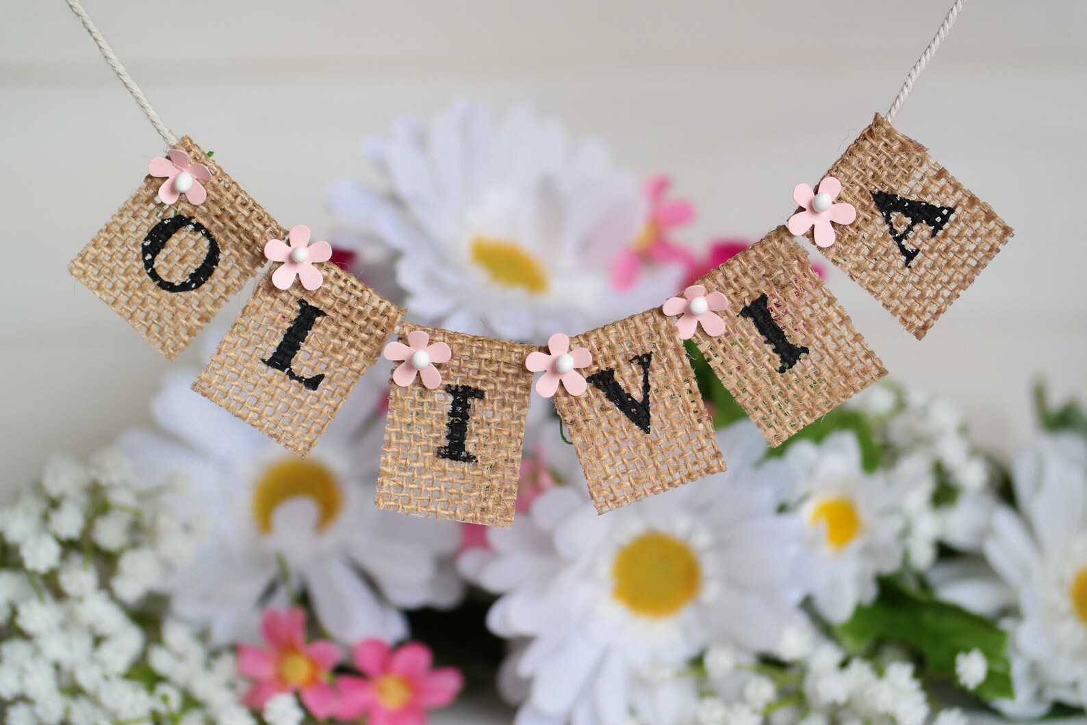 Customized Birthday Mini Cake Topper Mini Burlap Cake - Etsy