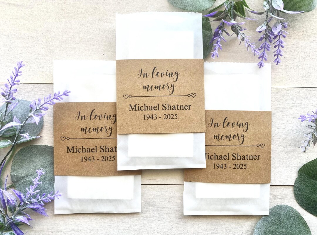 In Loving Memory Funeral Tissue Favors, Memorial Service Favors ...