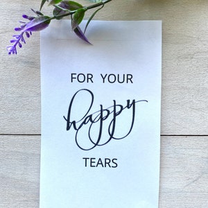 For Your Happy Tears Wedding Tissues Tears of Joy Tissue - Etsy