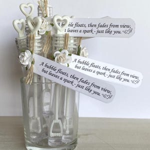 Memorial Service Bubble Wands – Celebration of Life Sympathy Favor ...