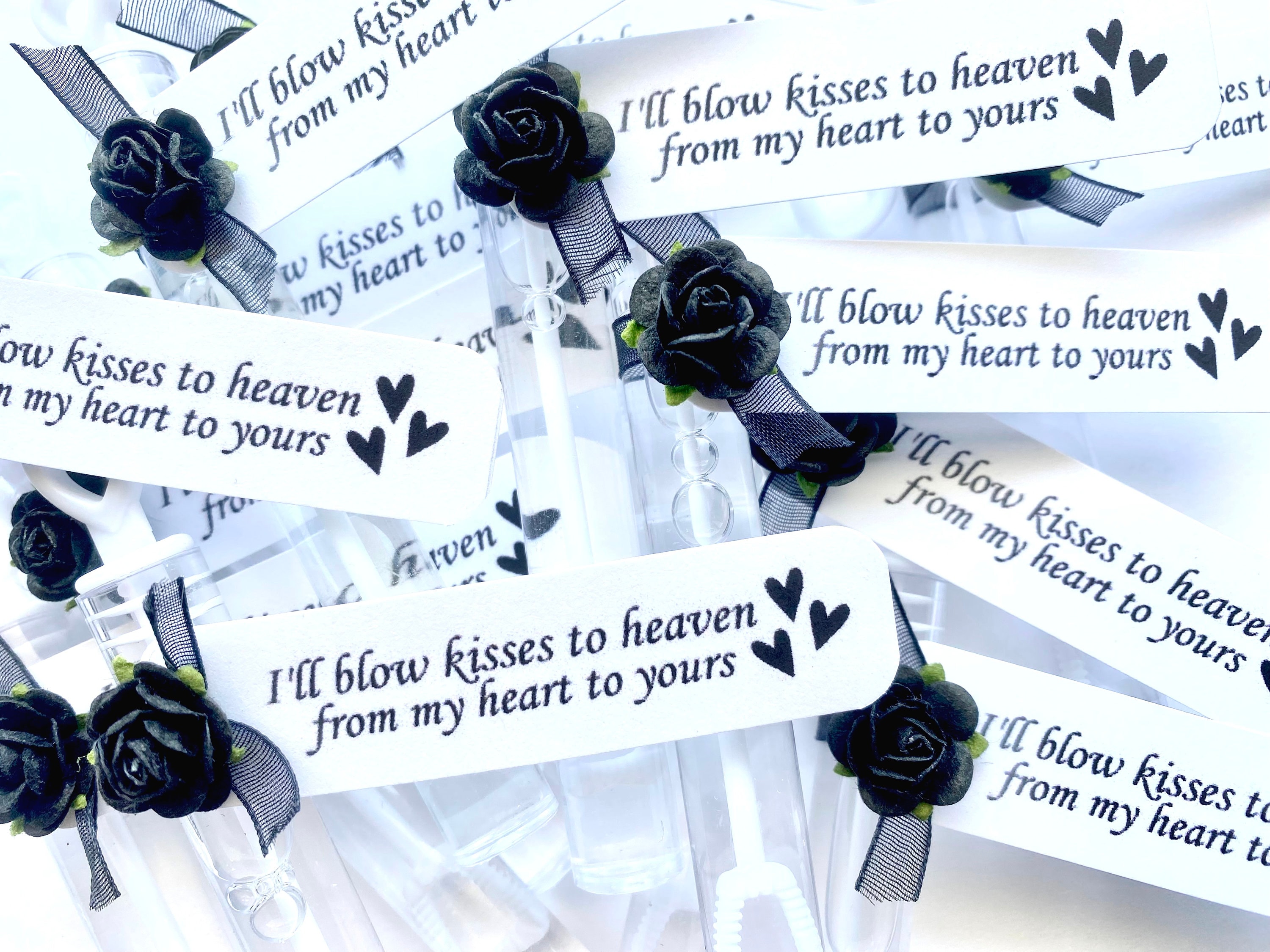 Memorial Bubbles Celebration of Life Favors – Personalized Funeral ...