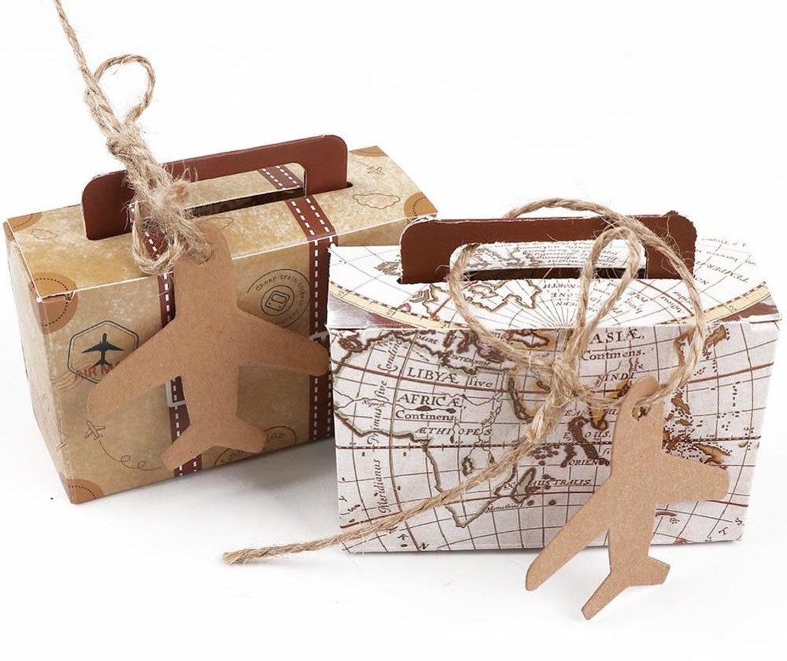 Mini Suitcase Favor Box Paper Party Favor Box | Etsy