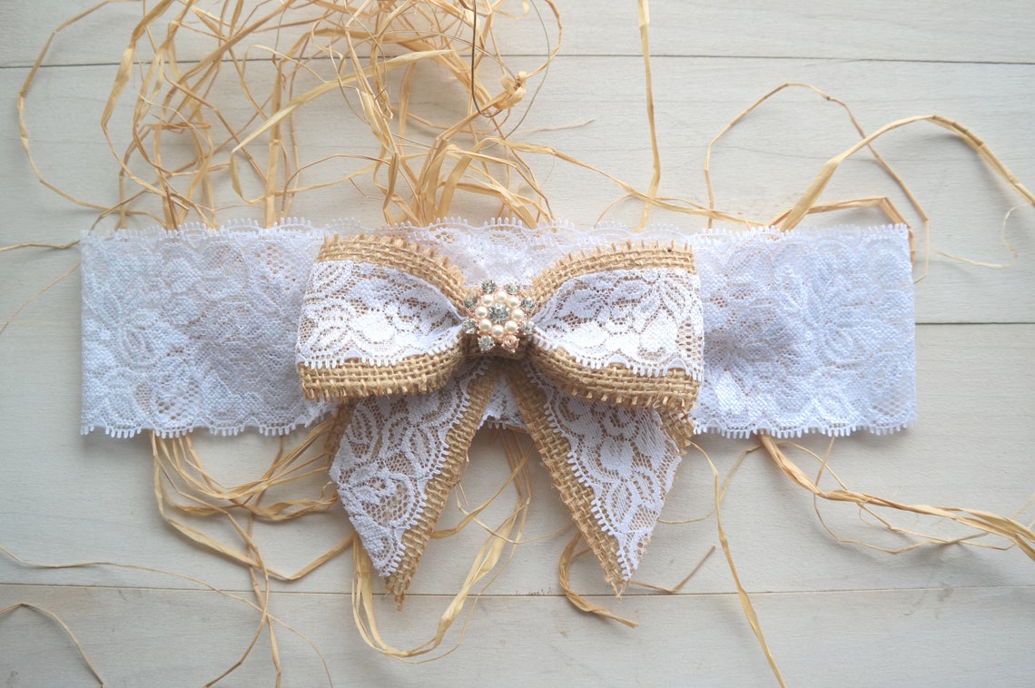 Wedding Garter Belt Set, Rustic Bridal Lace Garter - Etsy