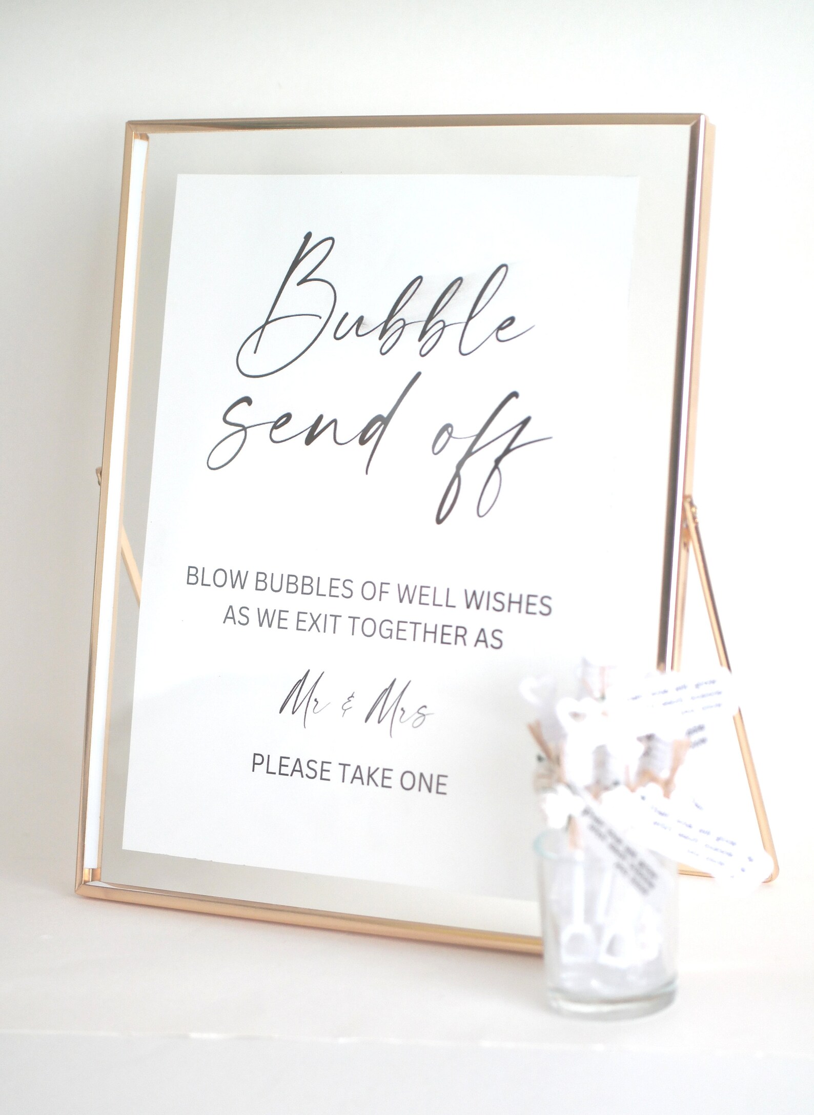 Wedding Send off Bubble Sign, Wedding Ceremony Bubble Wands Sign ...