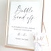 Wedding Send off Bubble Sign, Wedding Ceremony Bubble Wands Sign ...