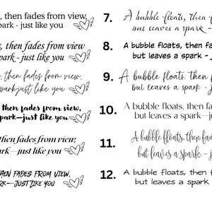 Memorial Service Bubble Wands – Celebration of Life Sympathy Favor ...