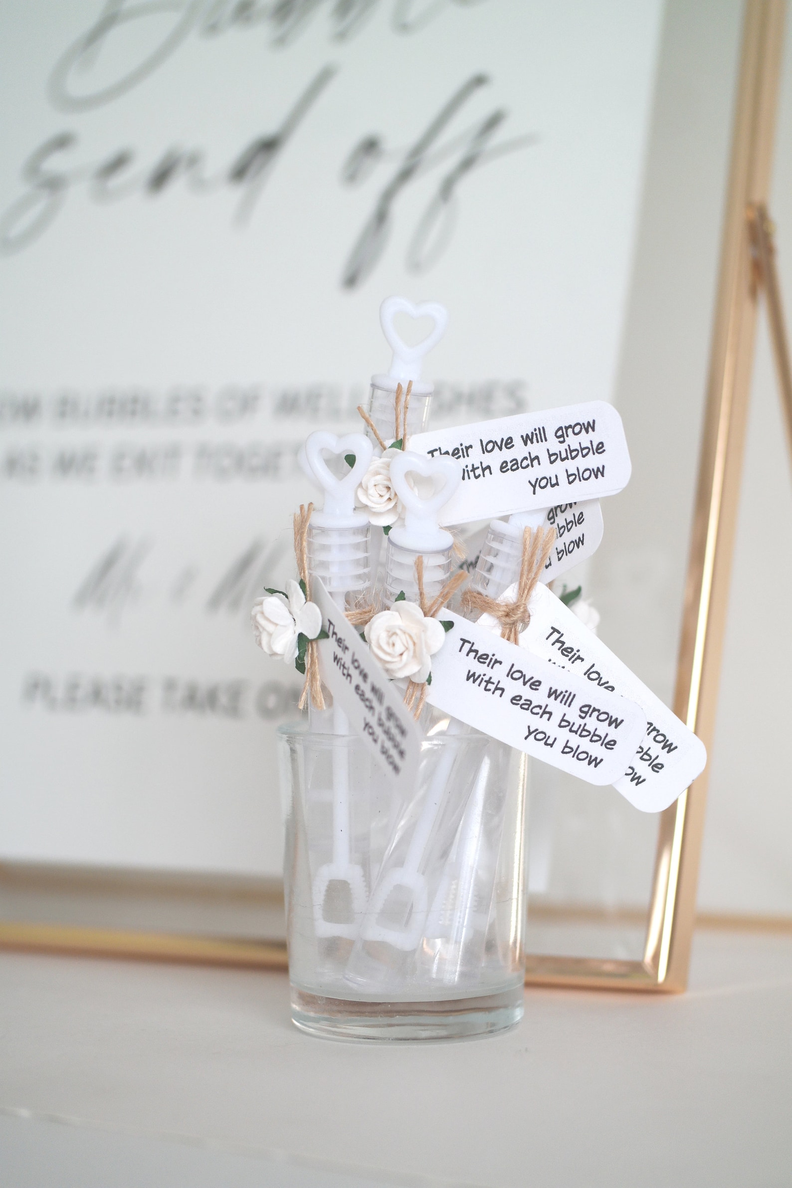 Wedding Send off Bubble Sign, Wedding Ceremony Bubble Wands Sign ...