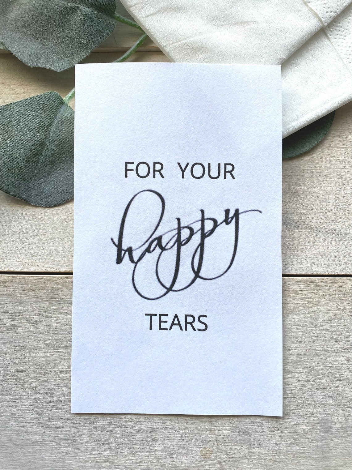 For Your Happy Tears Wedding Tissues Tears of Joy Tissue - Etsy